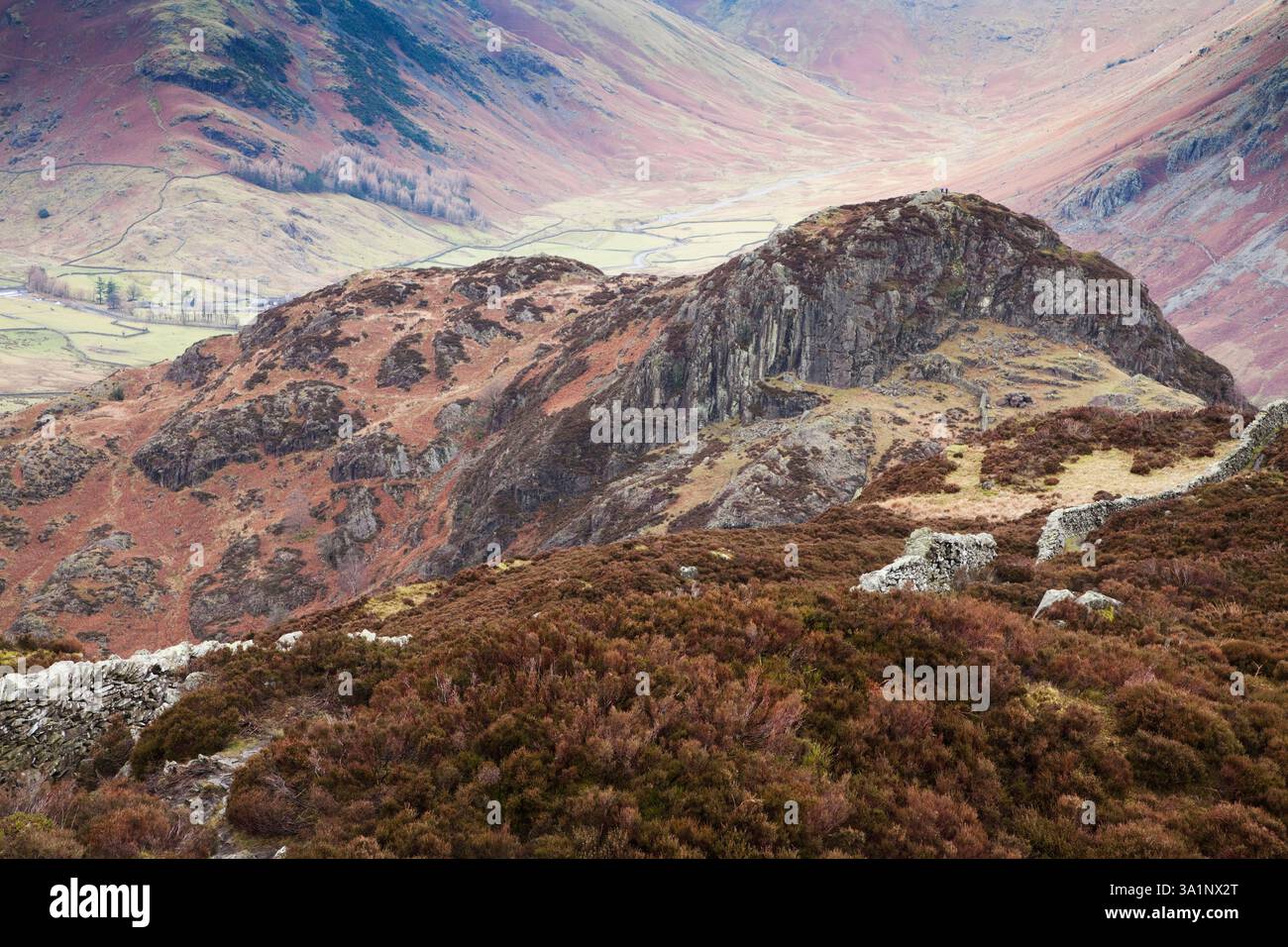 Side Pike and the valley of Mickleden beyond, in Langdale seen from the ...
