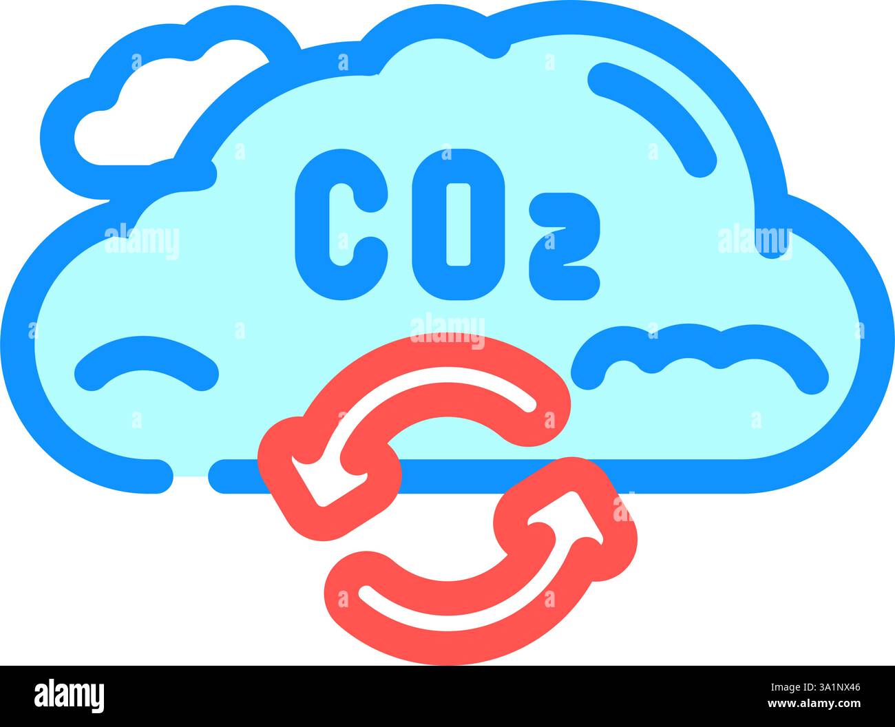 cycle carbon color icon vector illustration Stock Vector Image & Art ...