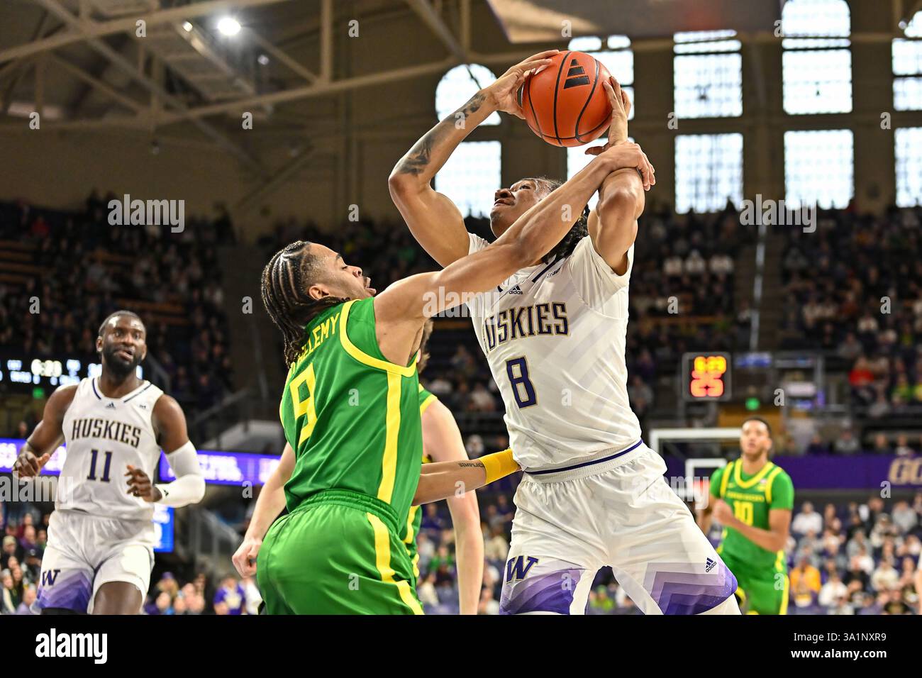 Seattle, WA, USA. 09th Mar, 2025. Washington Huskies guard Tyler Harris ...