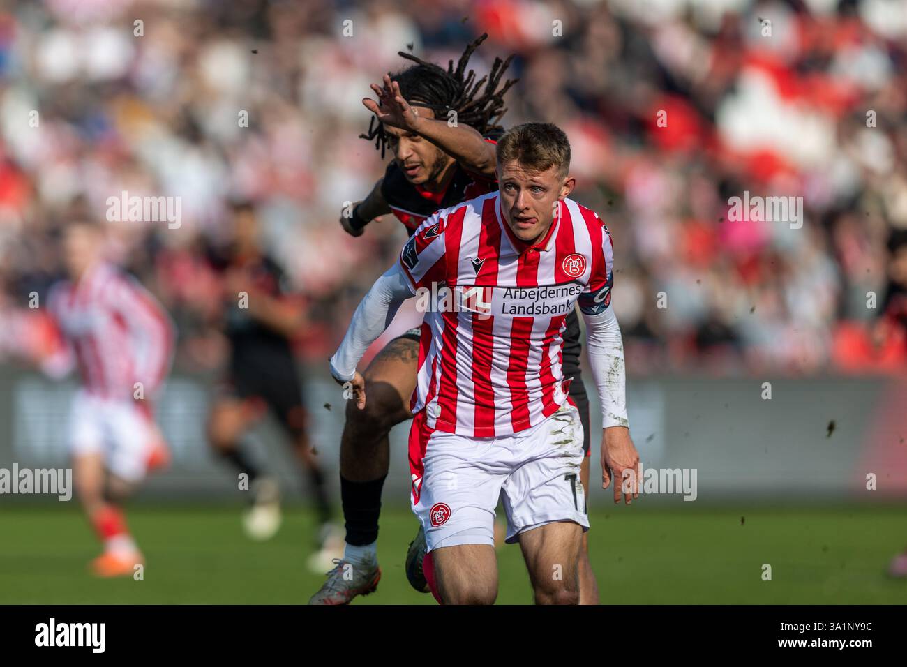 Aalborg, Denmark. 09th Mar, 2025. Mathias Jorgensen (11) of Aalborg BK ...