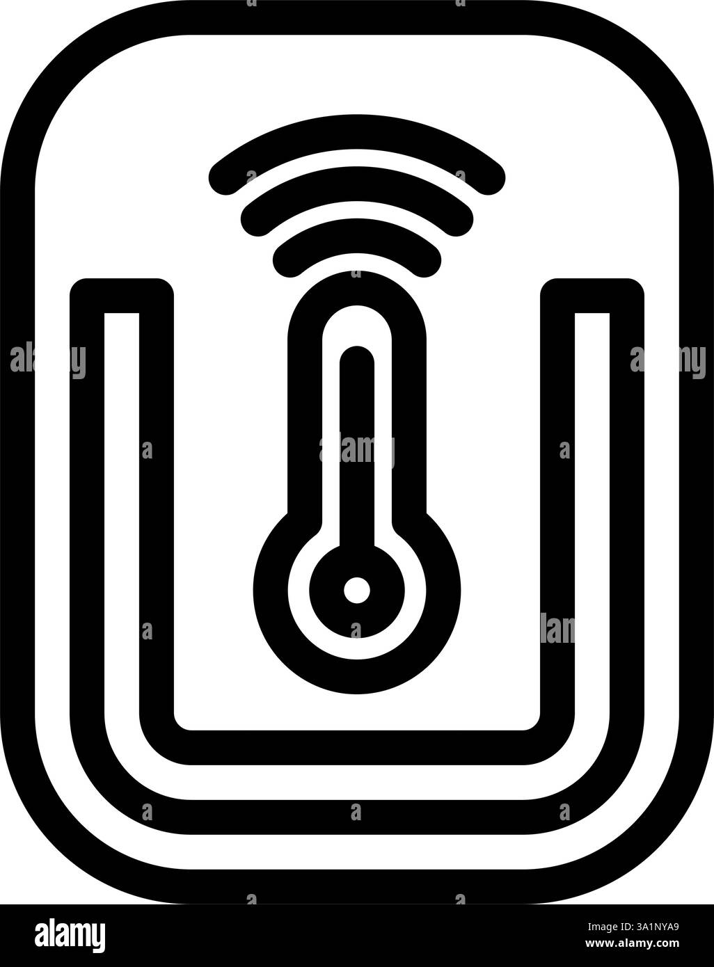 body temperature sensor fitness technology line icon vector ...