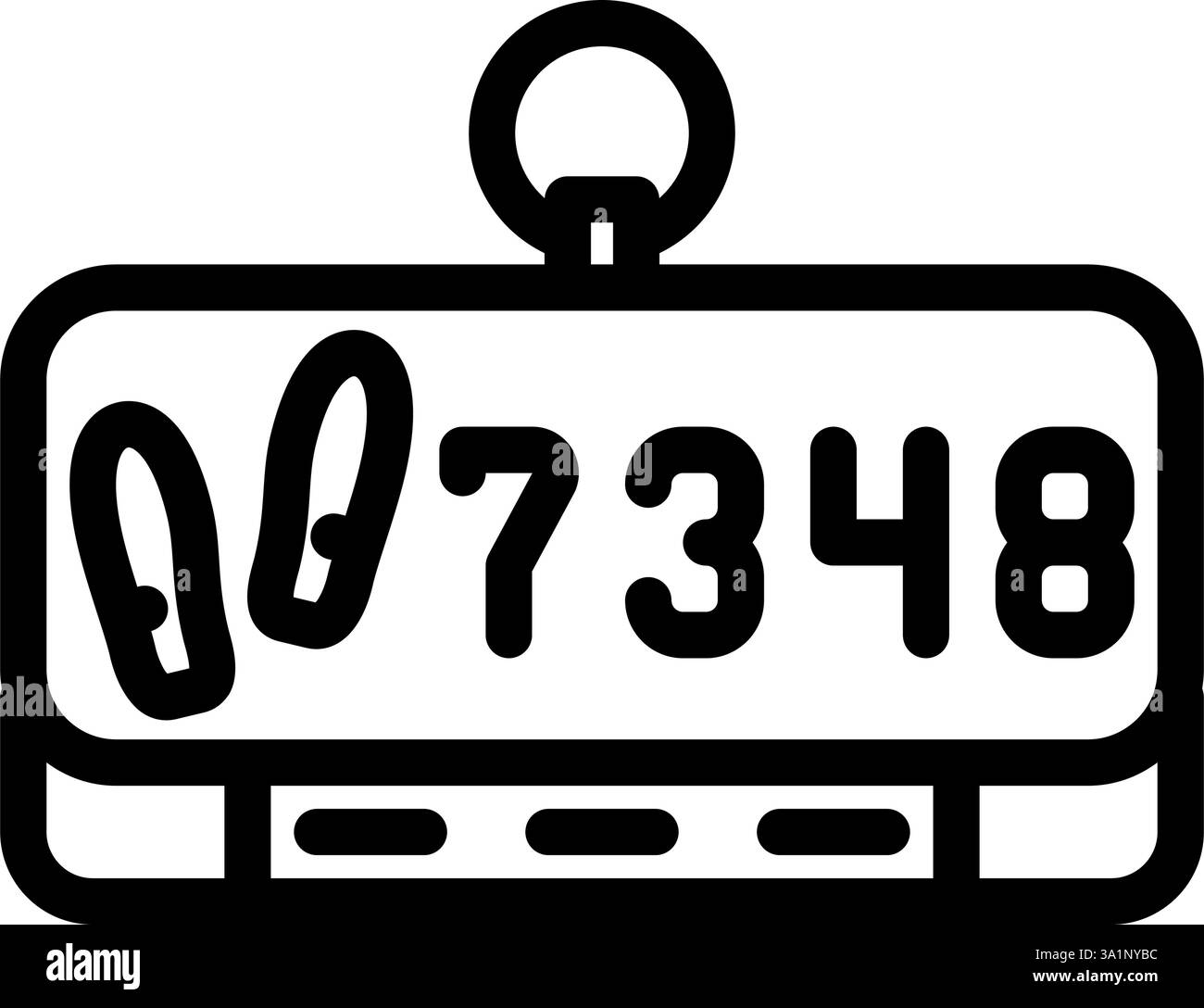 step counter foot fitness technology line icon vector illustration ...