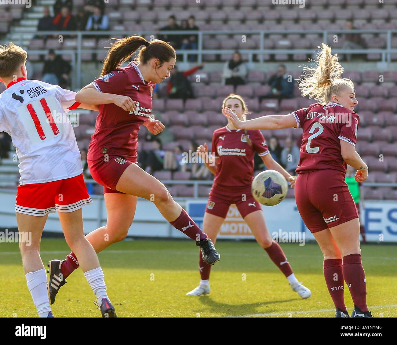Northampton, United Kingdom. 9th Mar, 2025. Northampton Town's Faith ...
