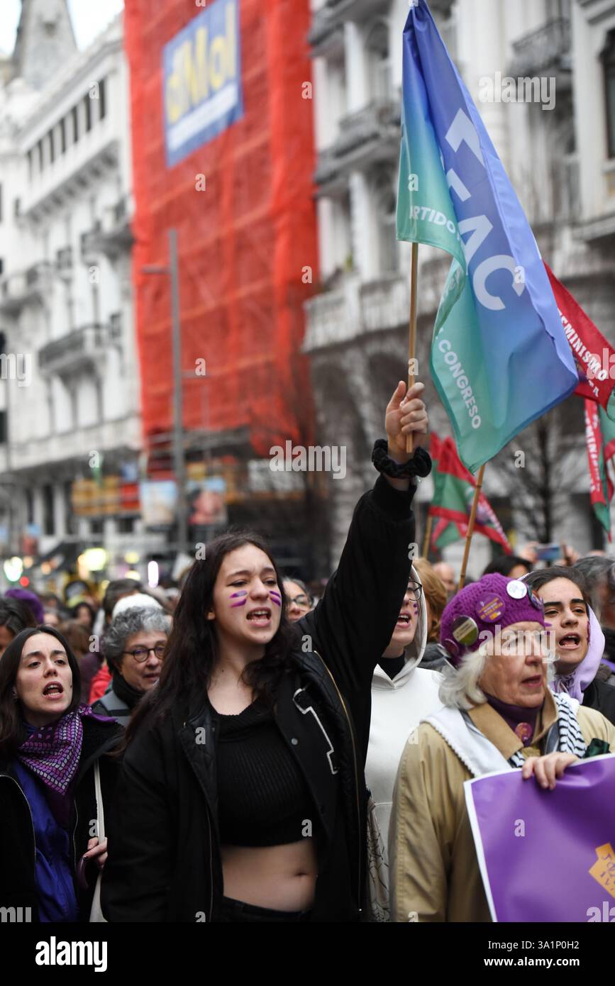 8th March 2025. Crowd march during International Women's Day in Gran ...