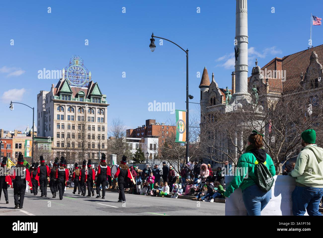 Scranton, PA - March 8, 2025: St. Patrick's Parade, A crowd of people ...