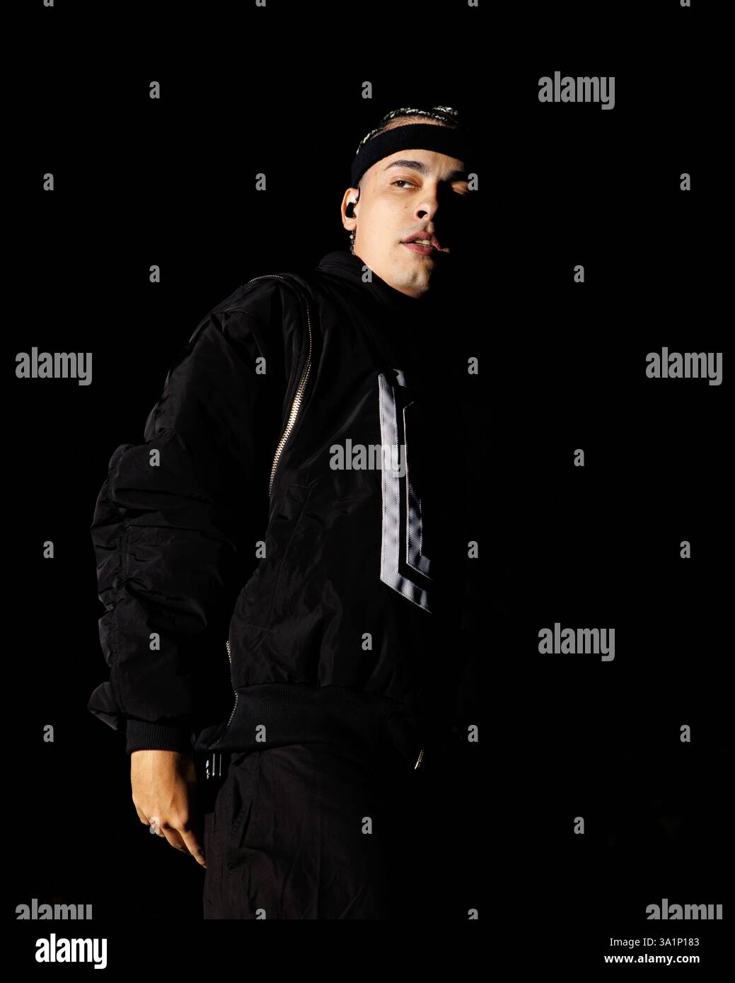 Barcelona, Spain. 8th March 2025. The rapper from Argentina Trueno (aka ...