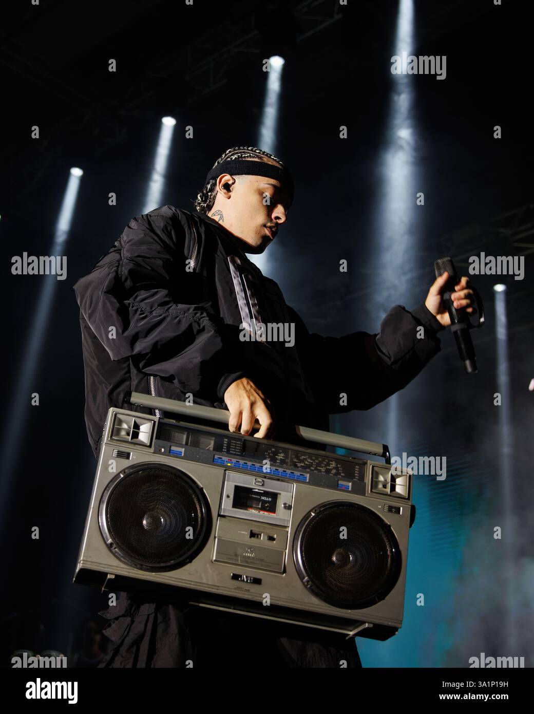 Barcelona, Spain. 8th March 2025. The rapper from Argentina Trueno (aka ...