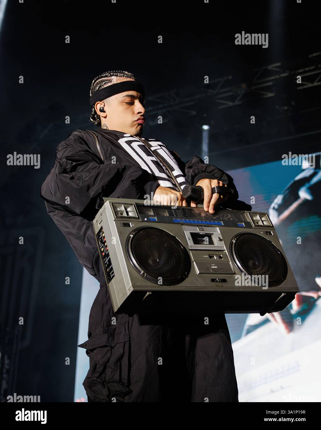 Barcelona, Spain. 8th March 2025. The rapper from Argentina Trueno (aka ...