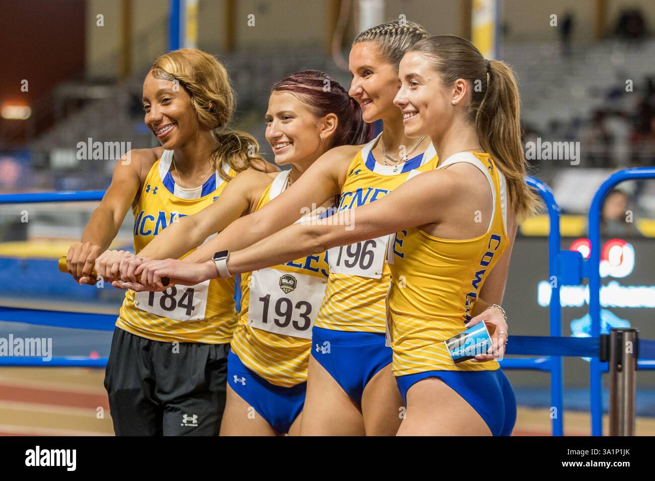 Birmingham, Alabama, USA. 2nd Mar, 2025. The McNeese State Cowgirls DMR ...