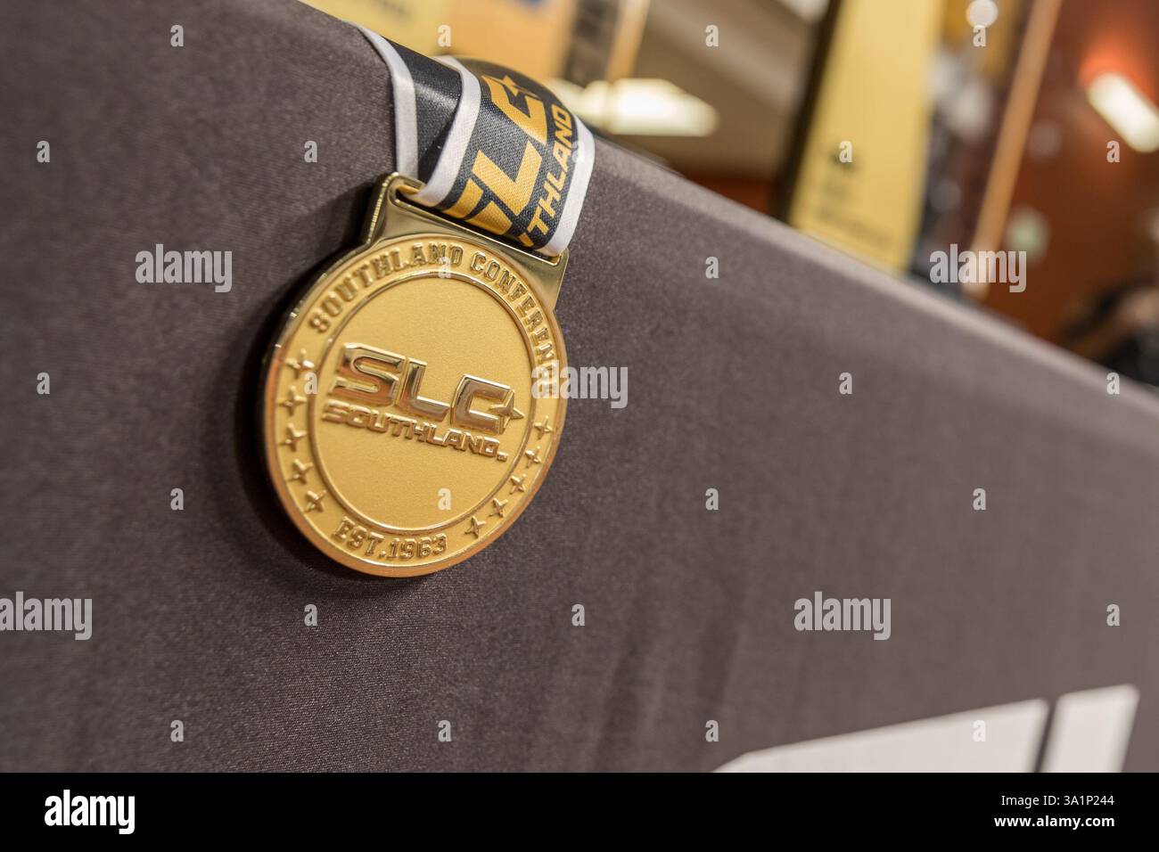 March 2, 2025: An award medal is displayed at the 2025 Southland ...