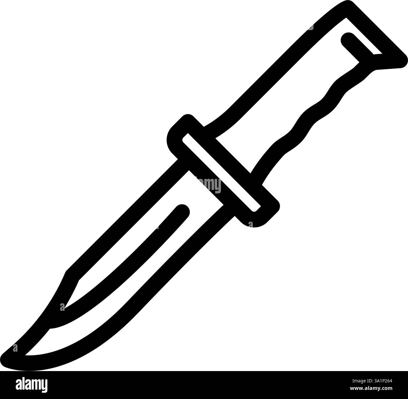 hunting knife redneck line icon vector illustration Stock Vector Image ...