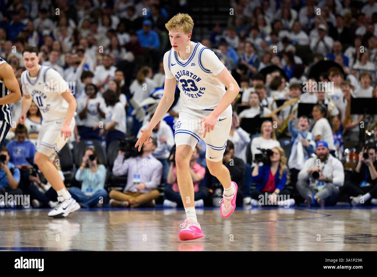 OMAHA, NE - MARCH 08: Creighton Bluejays forward Jackson McAndrew (23 ...