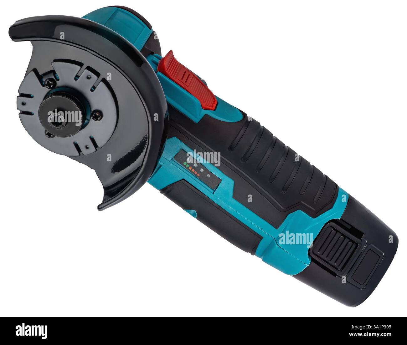 Compact cordless cordless angle grinder on a white background Stock ...