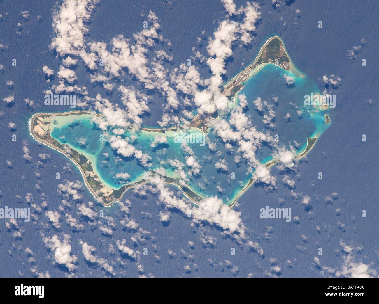 Diego Garcia, largest island of the Chagos Archipelago and a ...