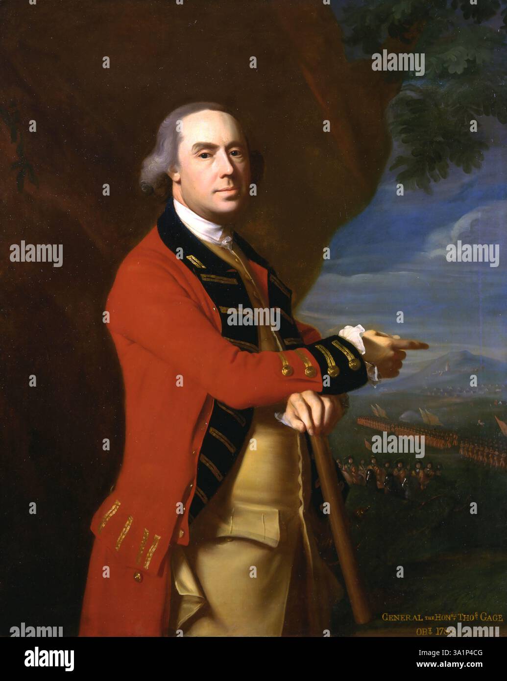 Sir Thomas Gage, British Army Commander from 1763 to 1775, Painting by ...
