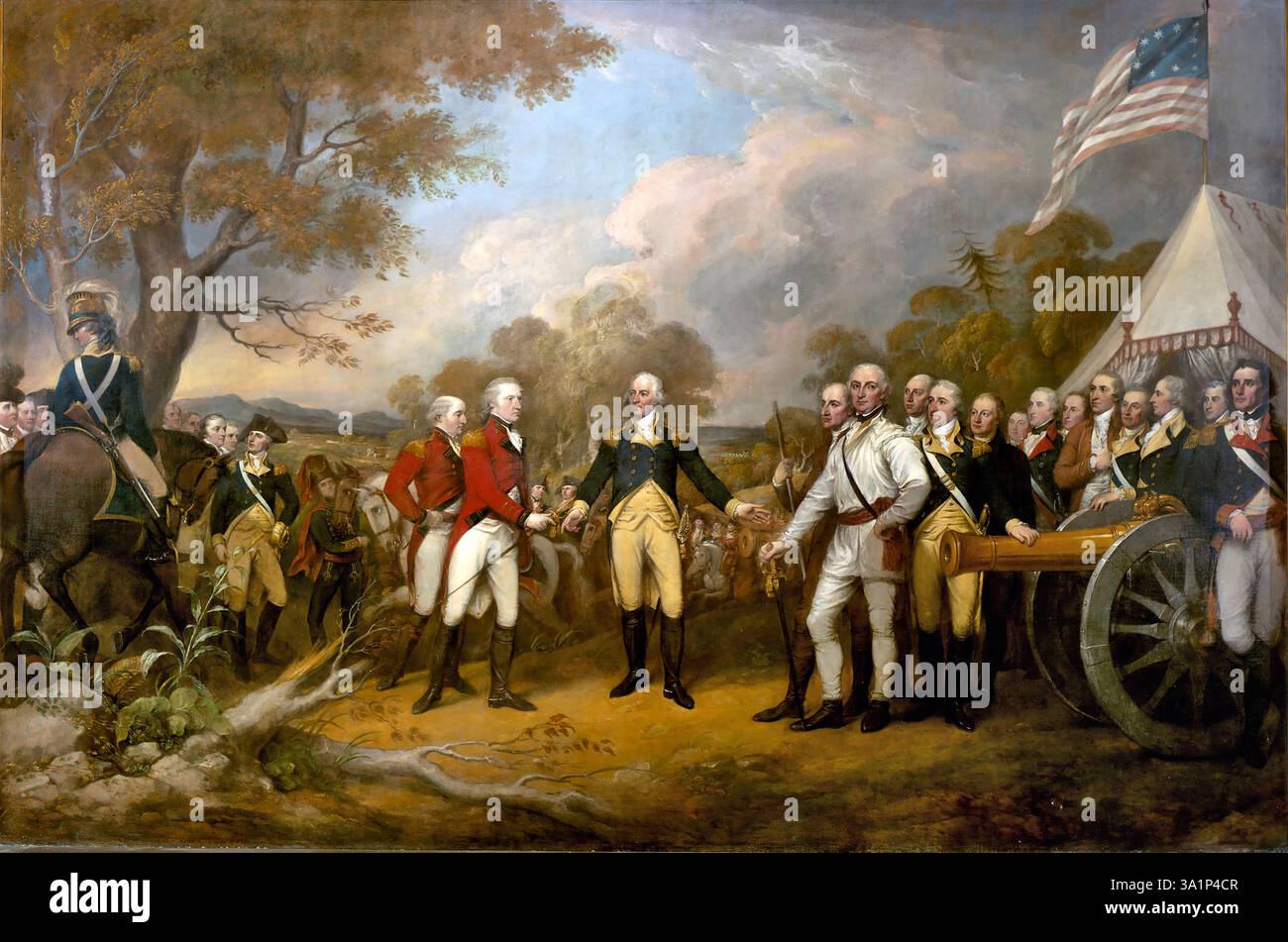 The scene of the surrender of the British General John Burgoyne at ...