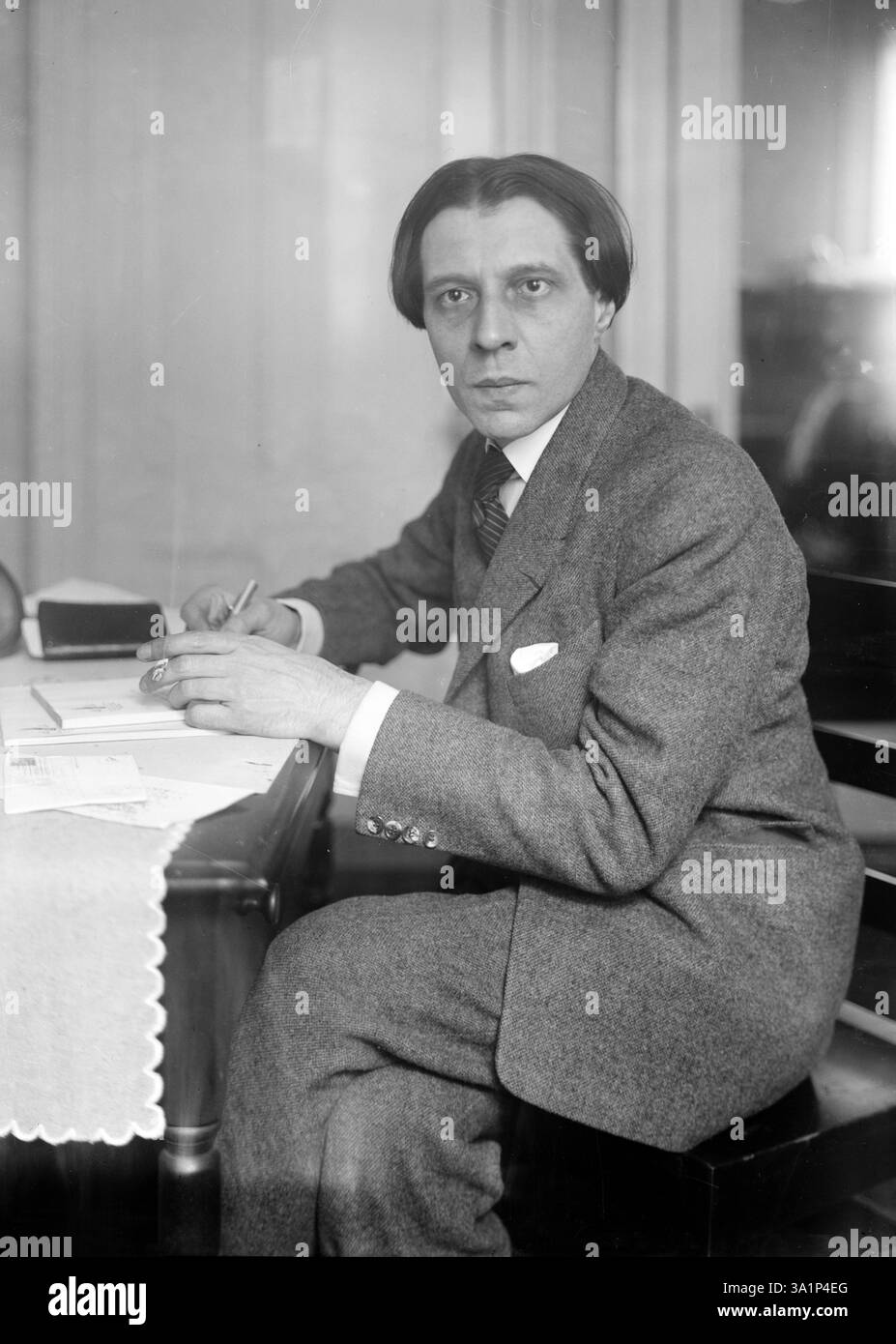 Alfred Cortot, Alfred Denis Cortot (1877 – 1962) French pianist Stock ...