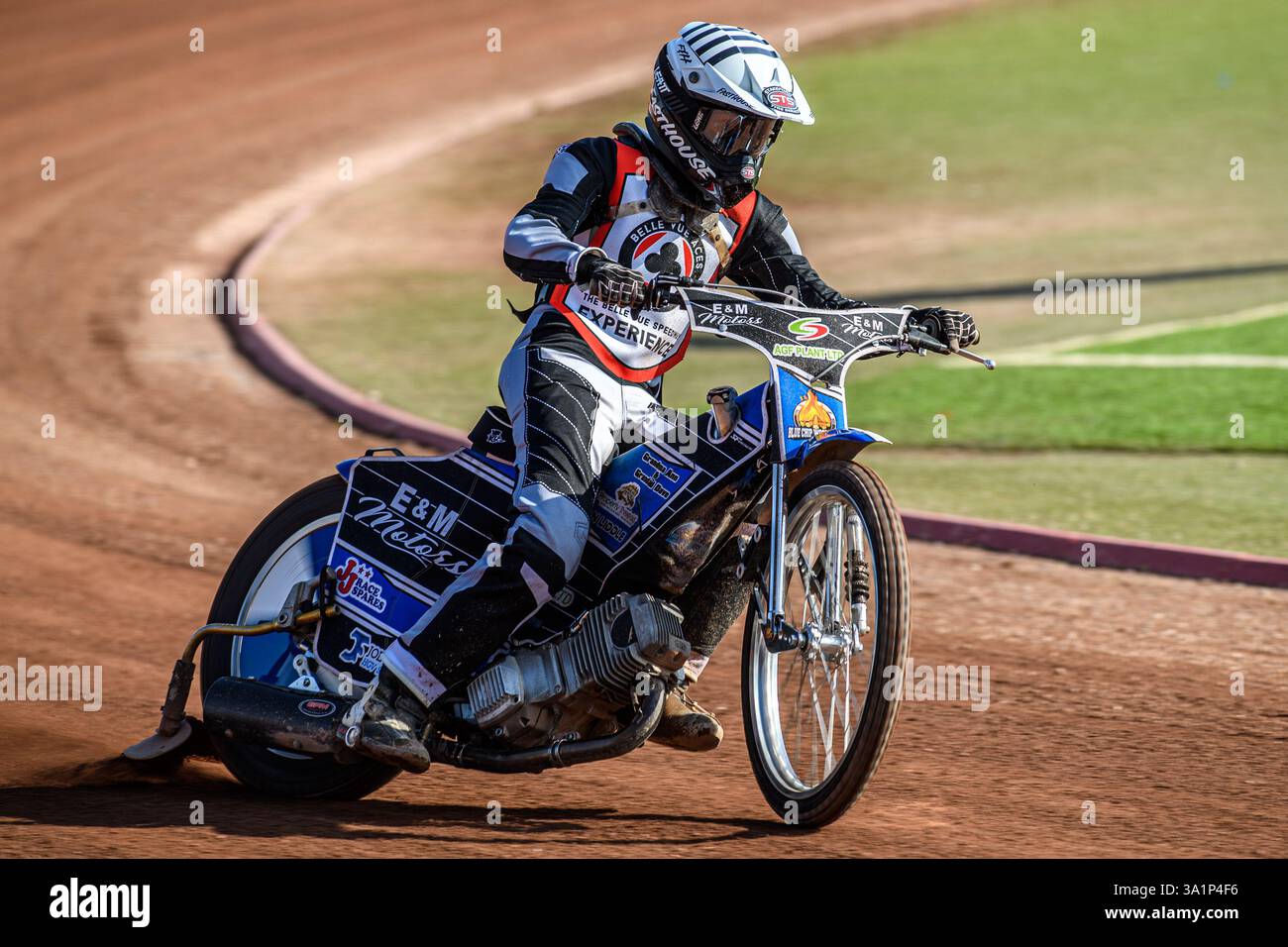 National Speedway Stadium, Manchester on Sunday 9th March 2025. Lee ...