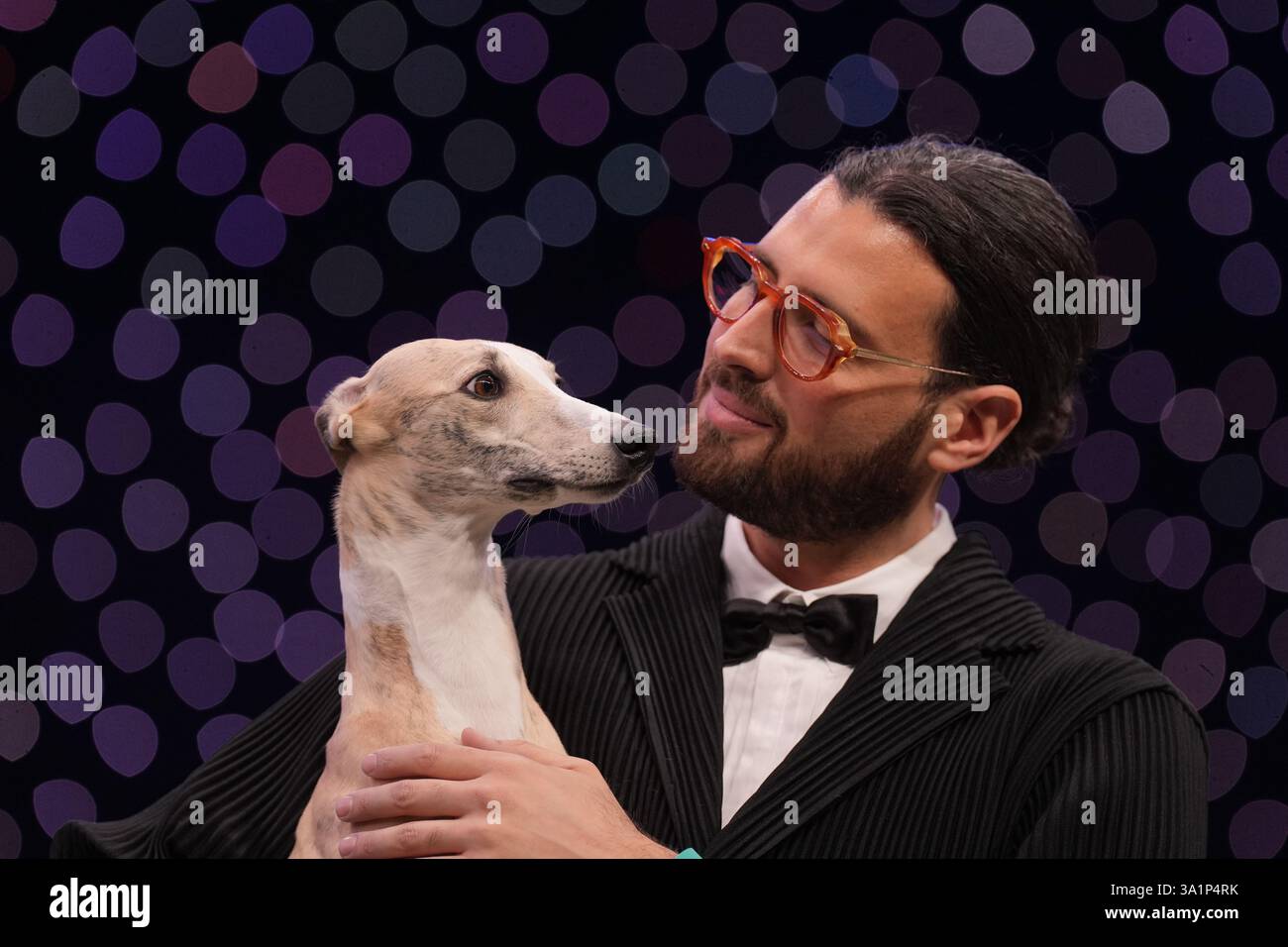 Giovanni Liguori from Italy with whippet Miuccia, winner of the Best in ...