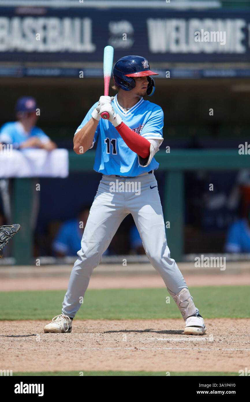 Connor Essenburg (11) (Manhattan, IL) at bat during the USA Baseball ...