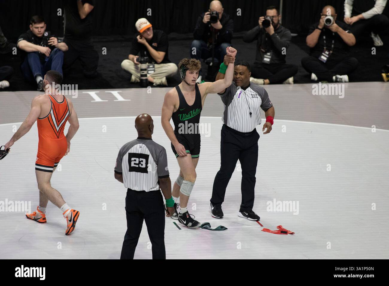 Tulsa, Oklahoma, USA. 9th Mar, 2025. Utah Valley's TERRELL BARRACLOUGH ...
