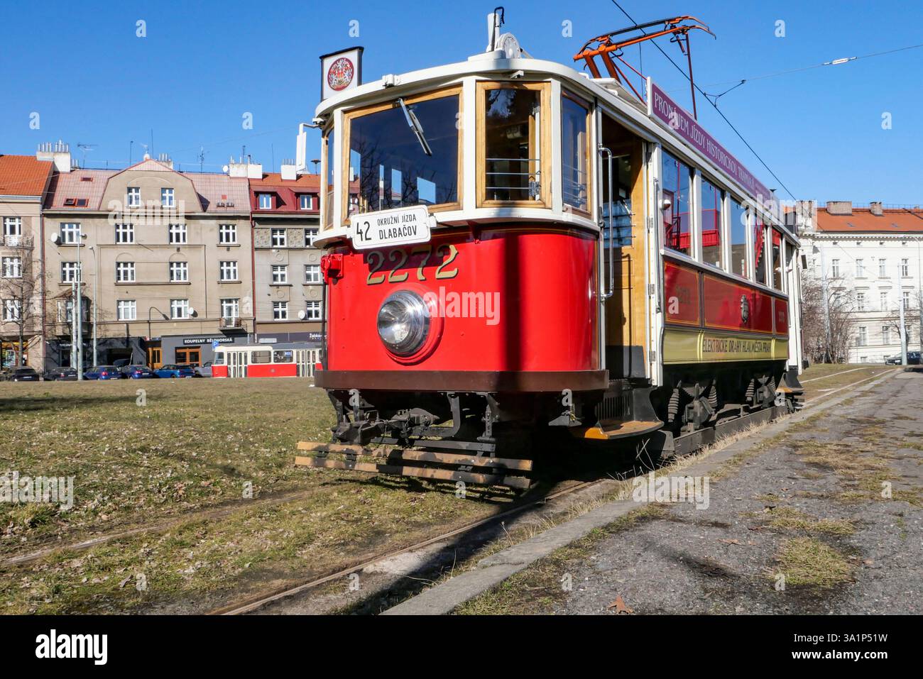 Trams in Prague Stock Photo - Alamy
