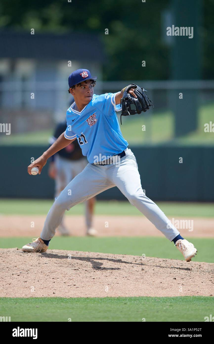 Jordan Martin (21) (Jefferson City, MO) delivers a pitch during the USA ...