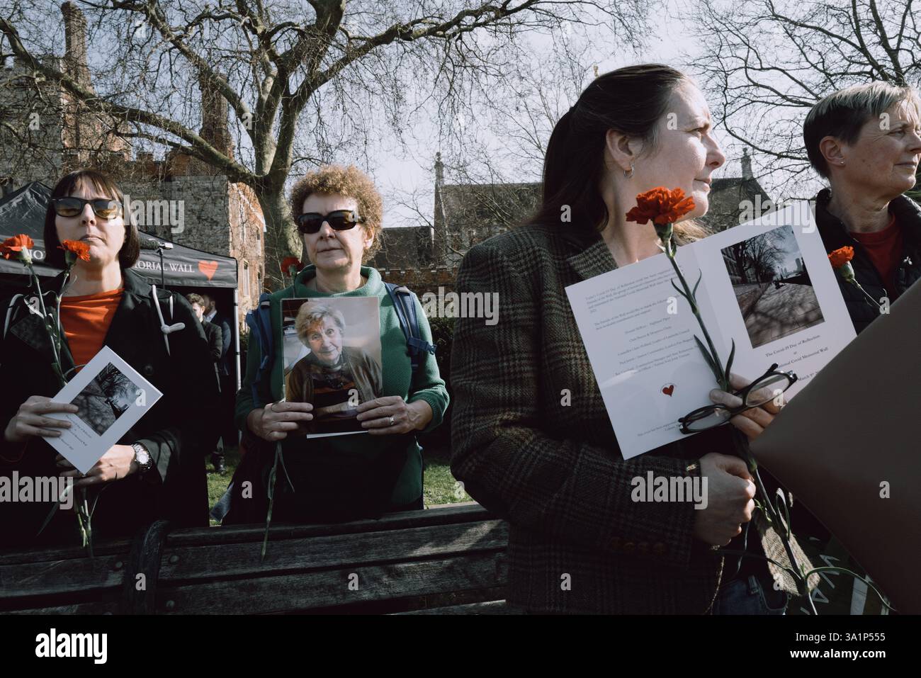 A Covid-19 Day of Reflection takes place at the National Covid Memorial ...