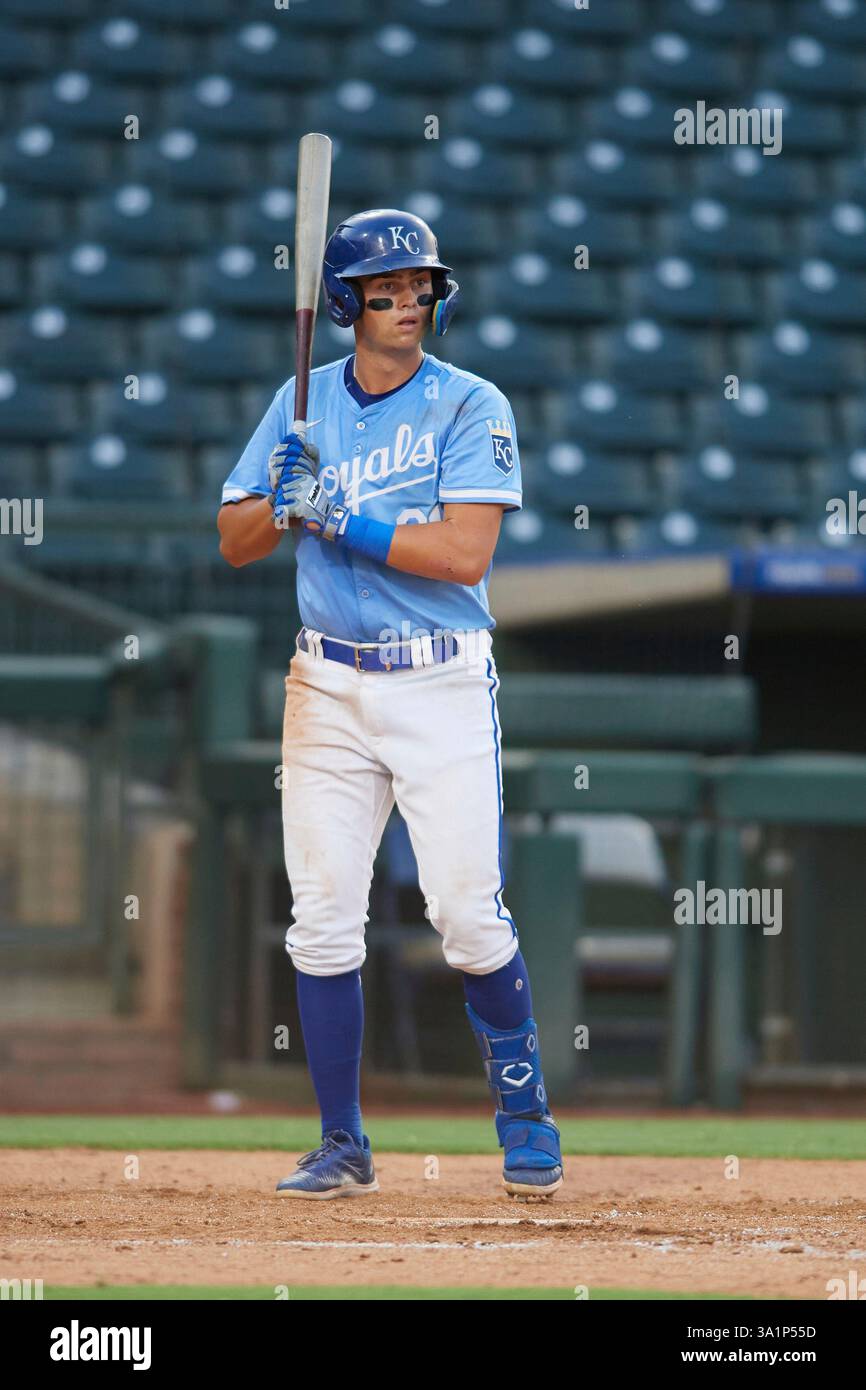 Stone Russell (21) of the ACL Royals at bat during an Arizona Complex ...