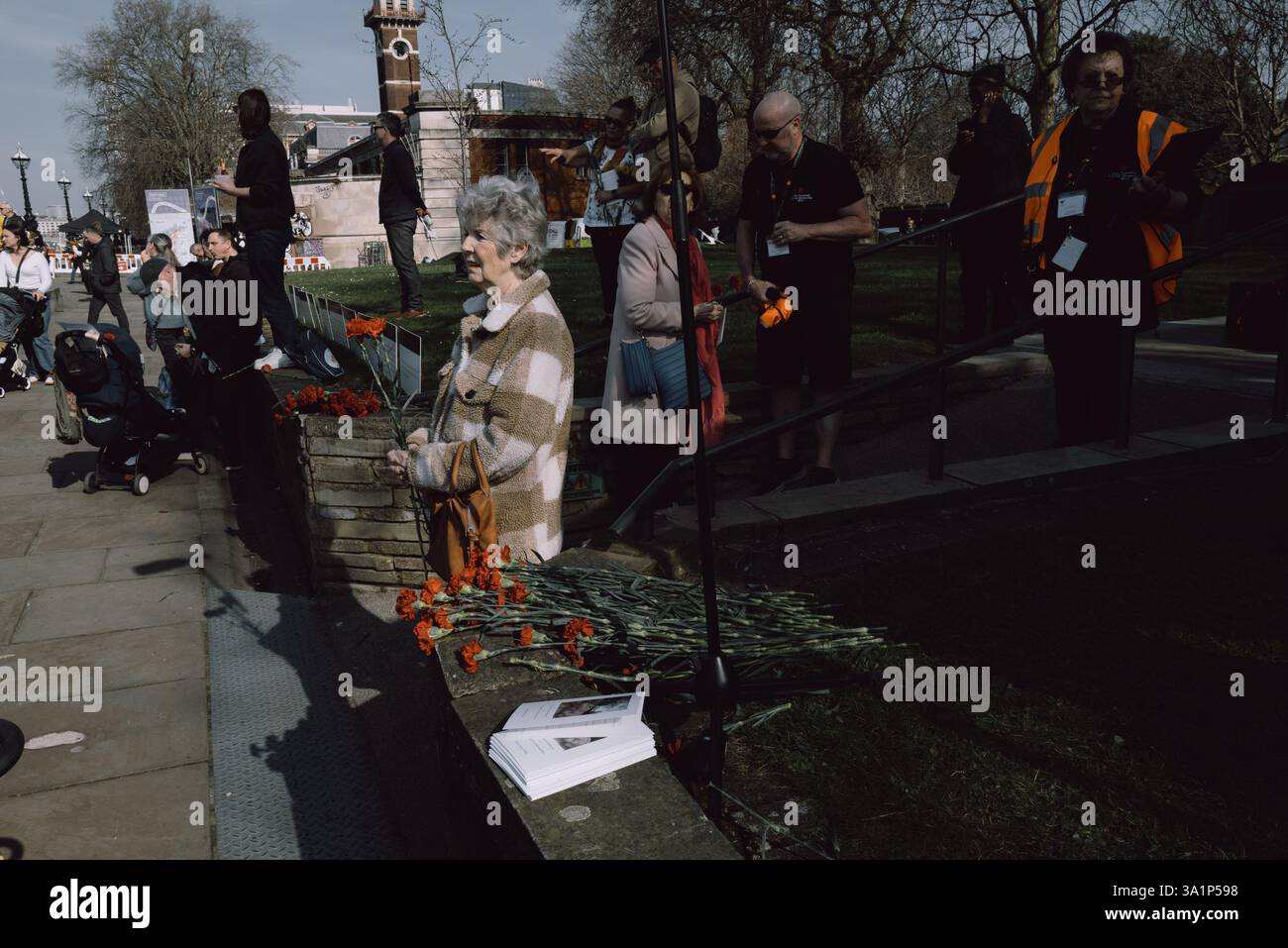 A Covid-19 Day of Reflection takes place at the National Covid Memorial ...