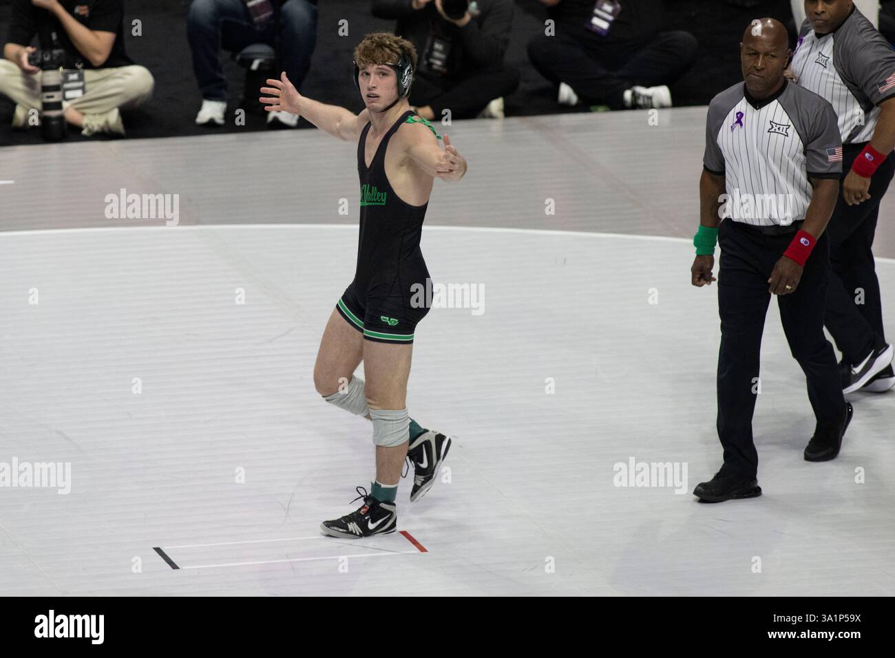 Tulsa, Oklahoma, USA. 9th Mar, 2025. Utah Valley's TERRELL BARRACLOUGH ...