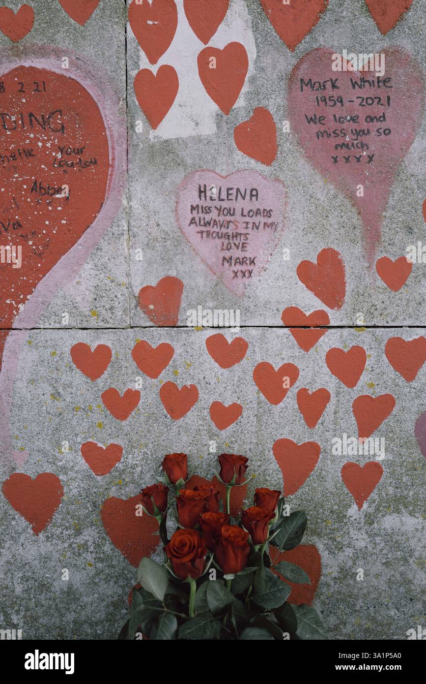 A Covid-19 Day of Reflection takes place at the National Covid Memorial ...