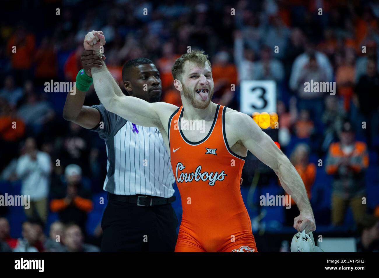 March 9, 2025, Tulsa, Oklahoma, USA: Oklahoma State's CALEB FISH ...