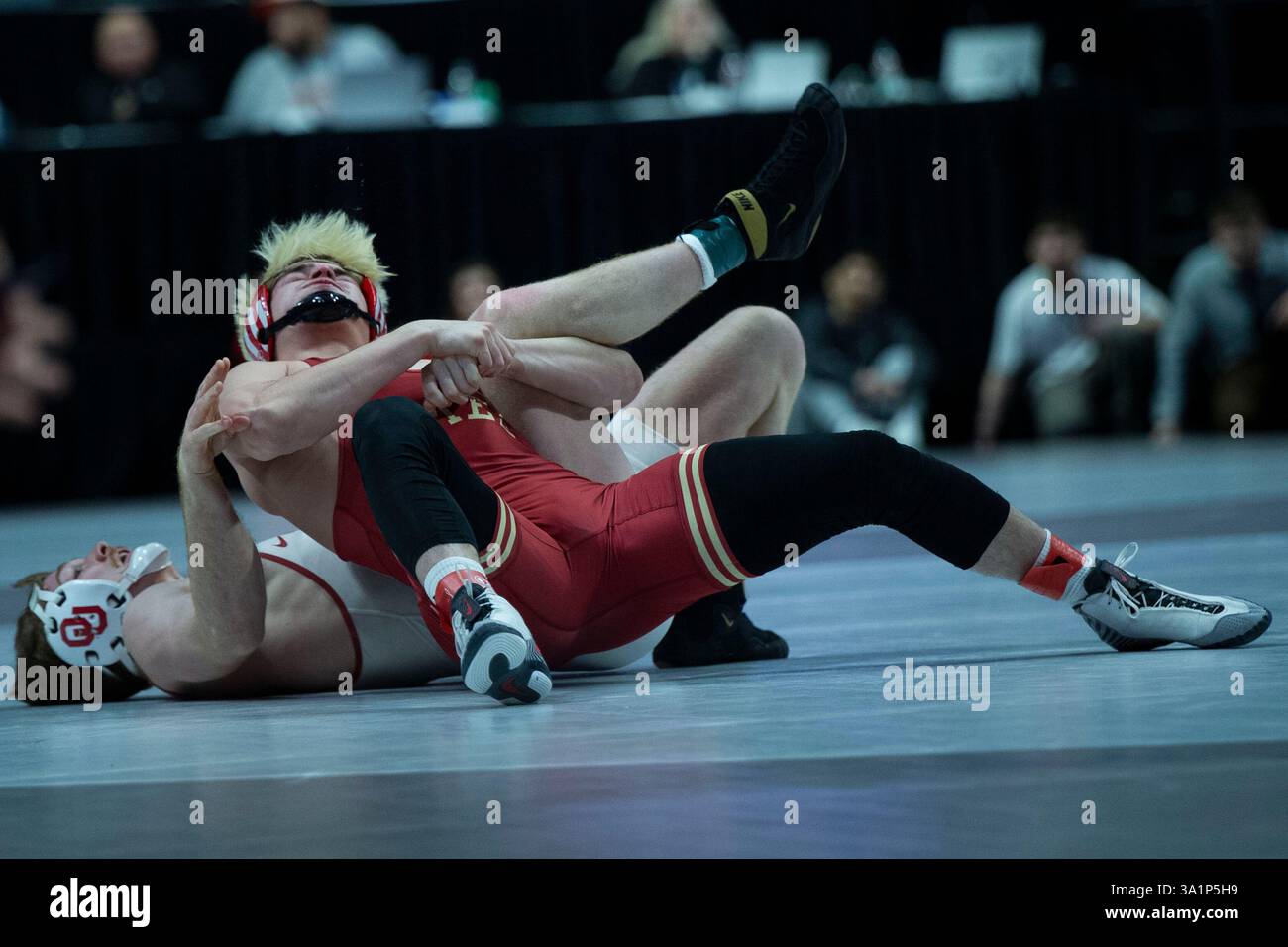 Tulsa, Oklahoma, USA. 9th Mar, 2025. Iowa State's MJ GAITAN wrestles ...