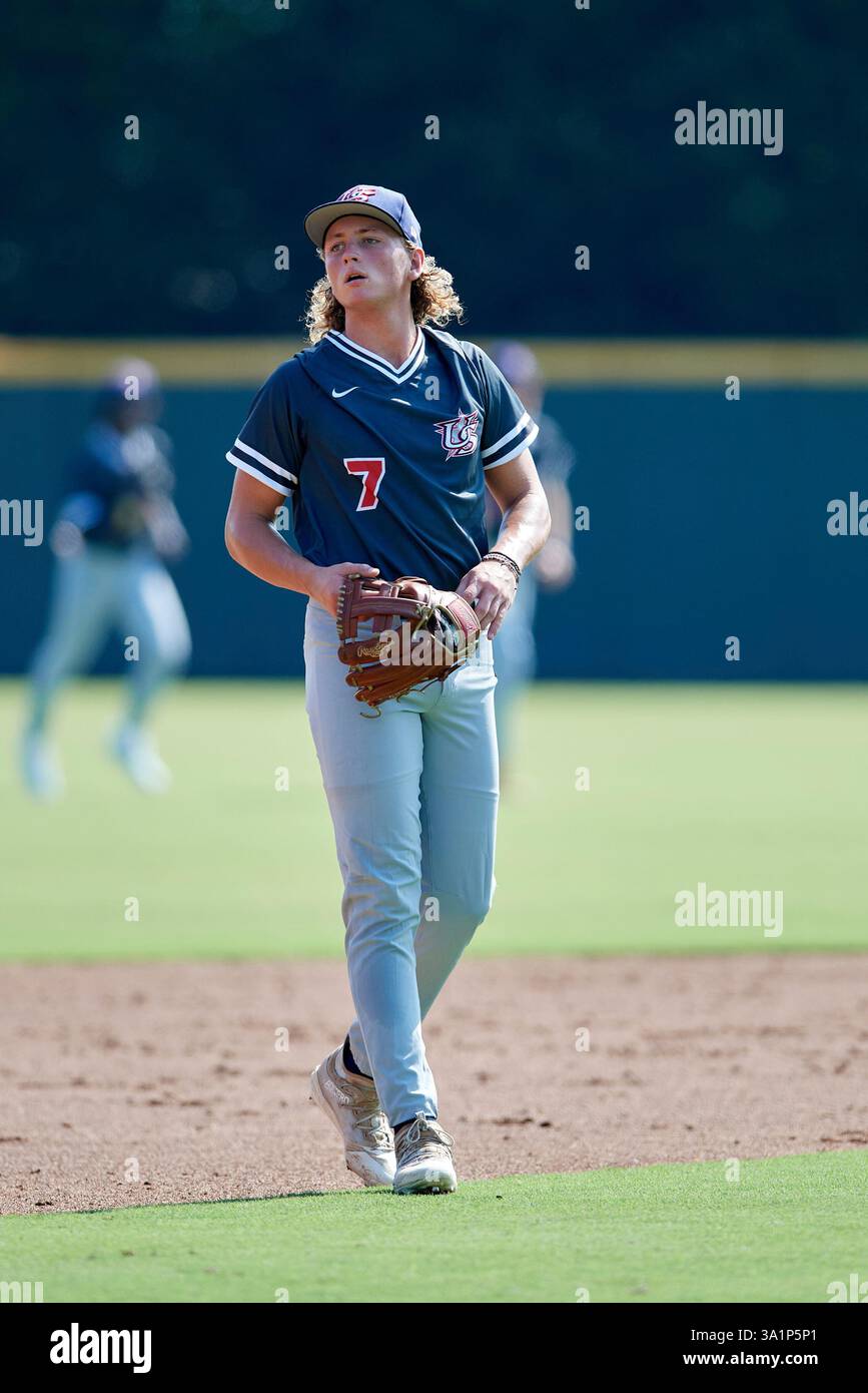 Ethan Holliday (7) (Stillwater, OK) takes the field during the USA ...