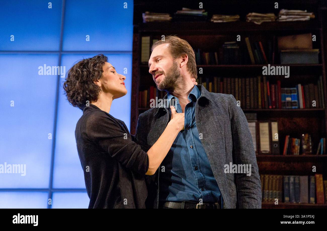 Indira Varma (Ann Whitefield), Ralph Fiennes (Jack Tanner) in MAN AND SUPERMAN by Bernard Shaw ...