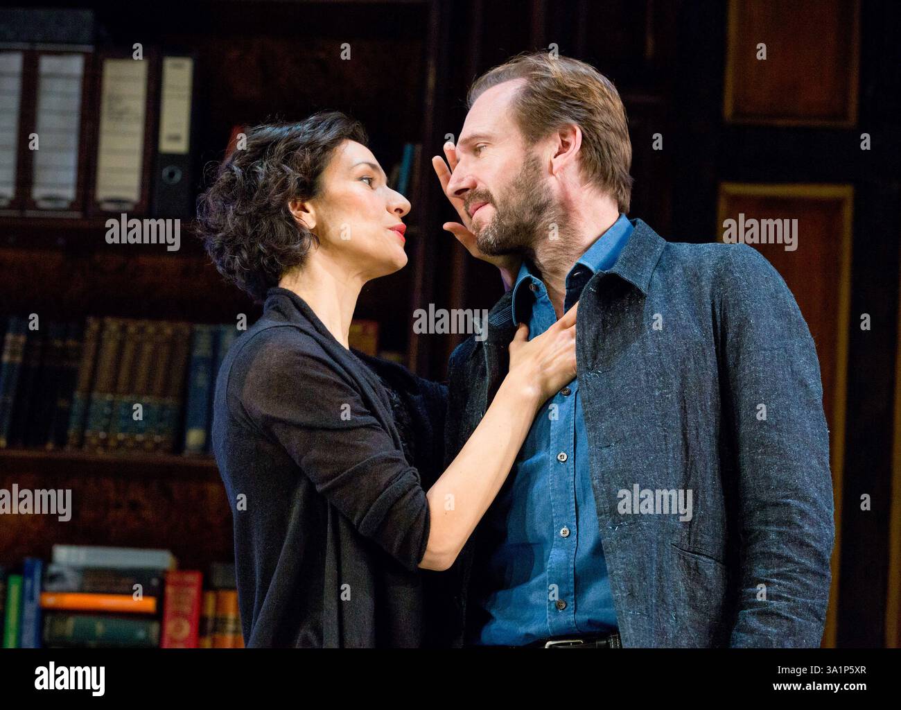 Indira Varma (Ann Whitefield), Ralph Fiennes (Jack Tanner) in MAN AND SUPERMAN by Bernard Shaw ...