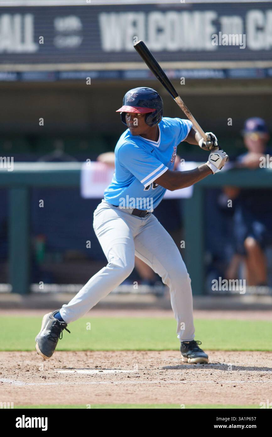 Lamar Edwards (16) (Lake Helen, FL) at bat during the USA Baseball 18U ...