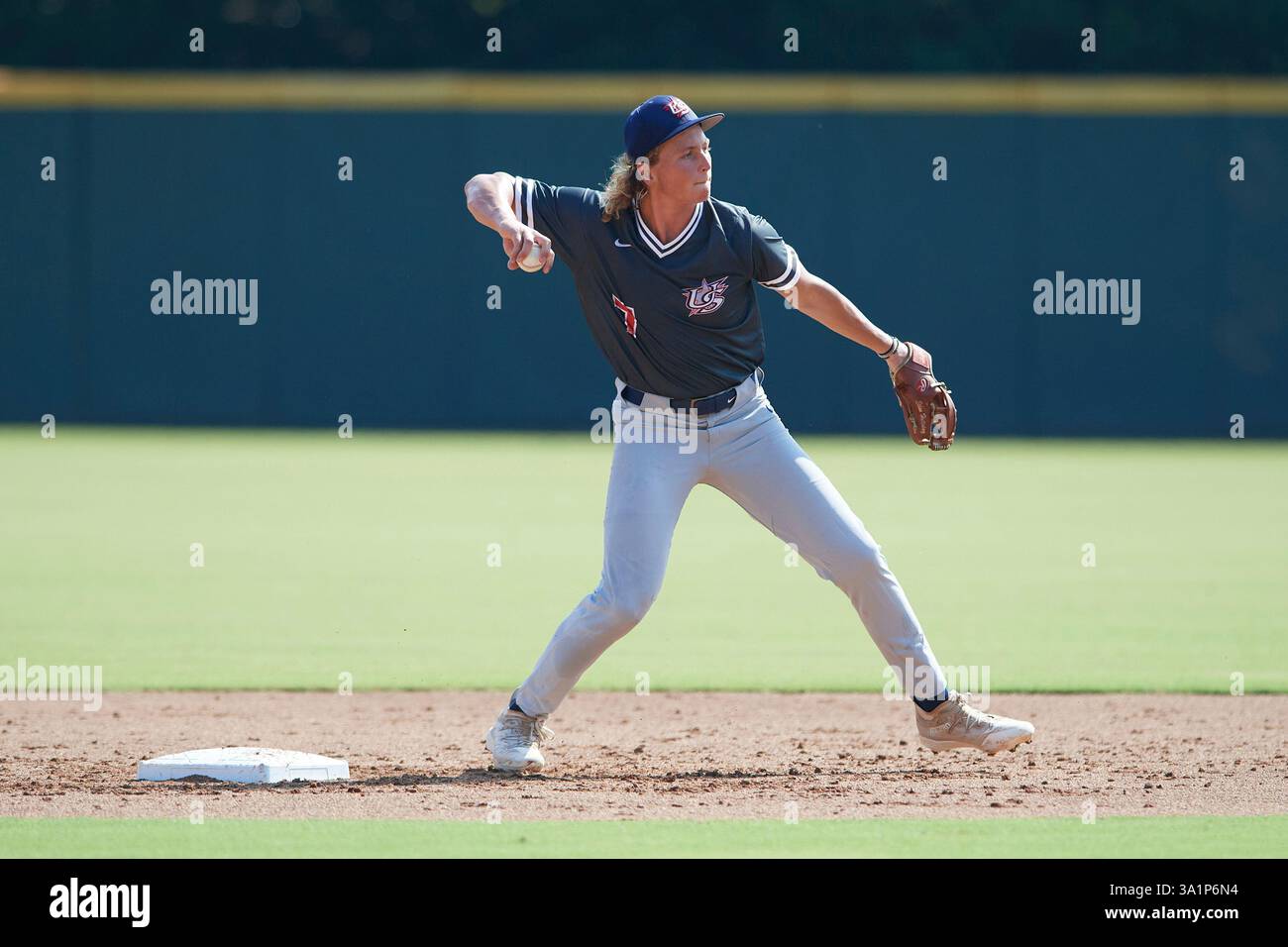 Ethan Holliday (7) (Stillwater, OK) throws to first base during the USA ...