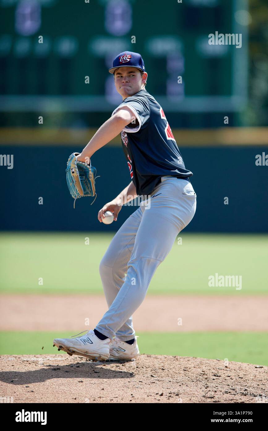Ethan Baiotto (23) (Southlake, TX) delivers a pitch during the USA ...