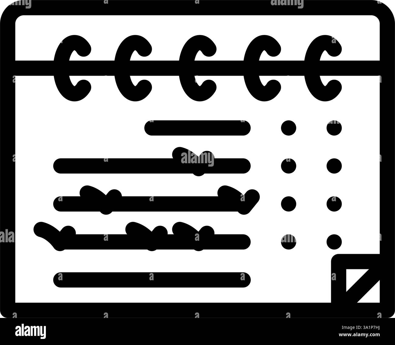 calendar checkmarks hybrid work line icon vector illustration Stock ...