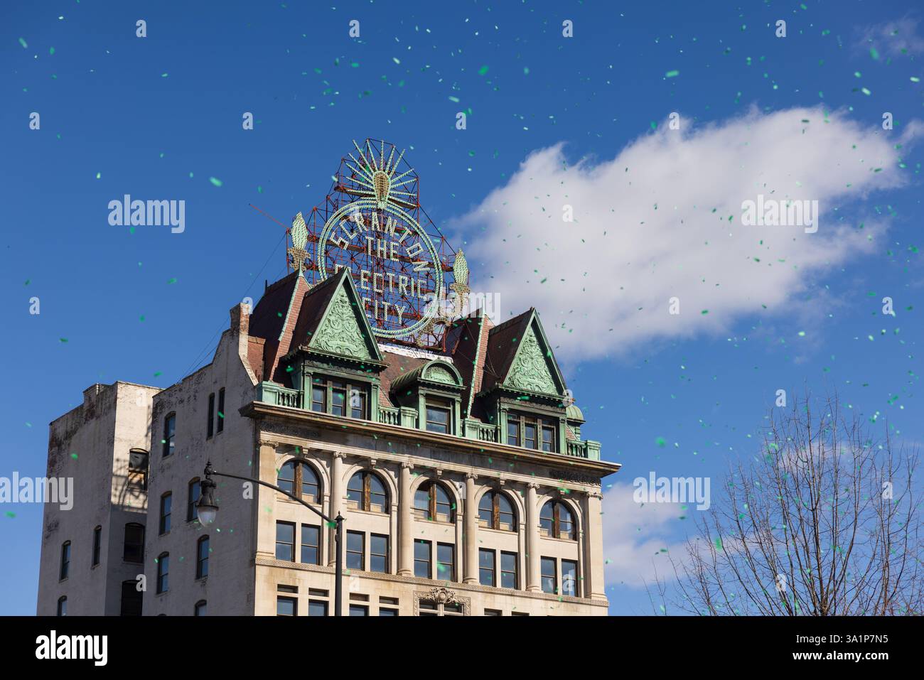 Scranton, PA - March 8, 2025: The Scranton Electric City Sign Building ...