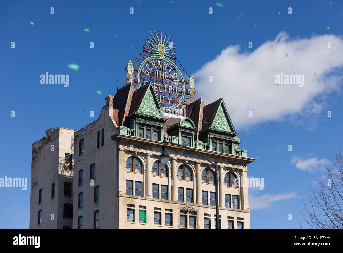 Scranton, PA - March 8, 2025: The Scranton Electric City Sign Building ...