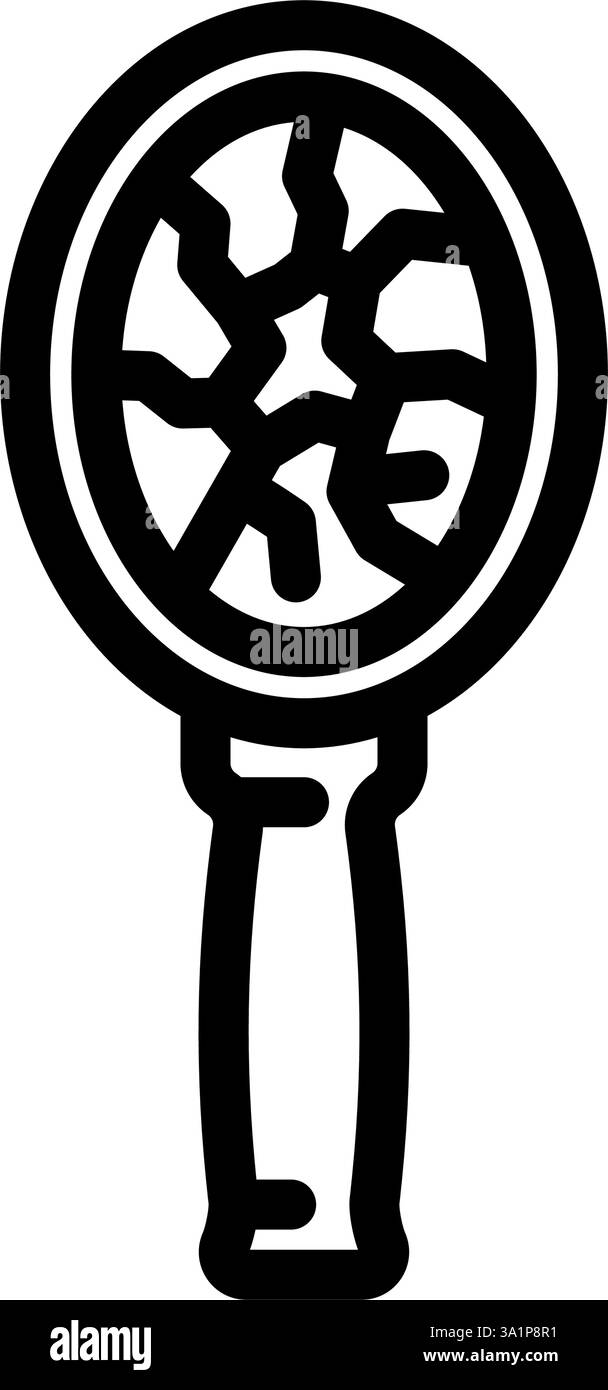 shattered mirror fracture line icon vector illustration Stock Vector ...