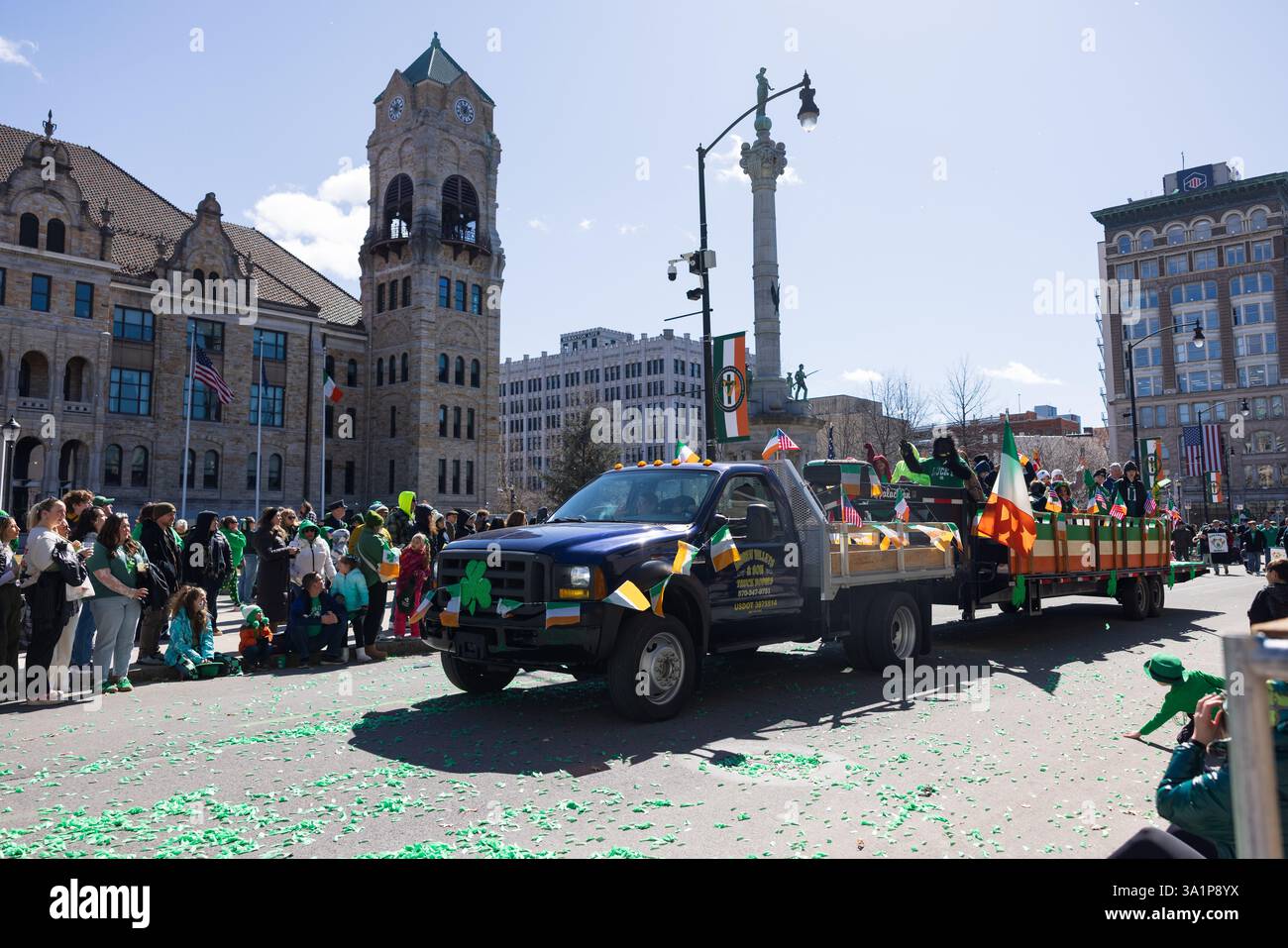 Scranton, PA - March 8, 2025 : People enjoying the St. Patrick's Parade ...