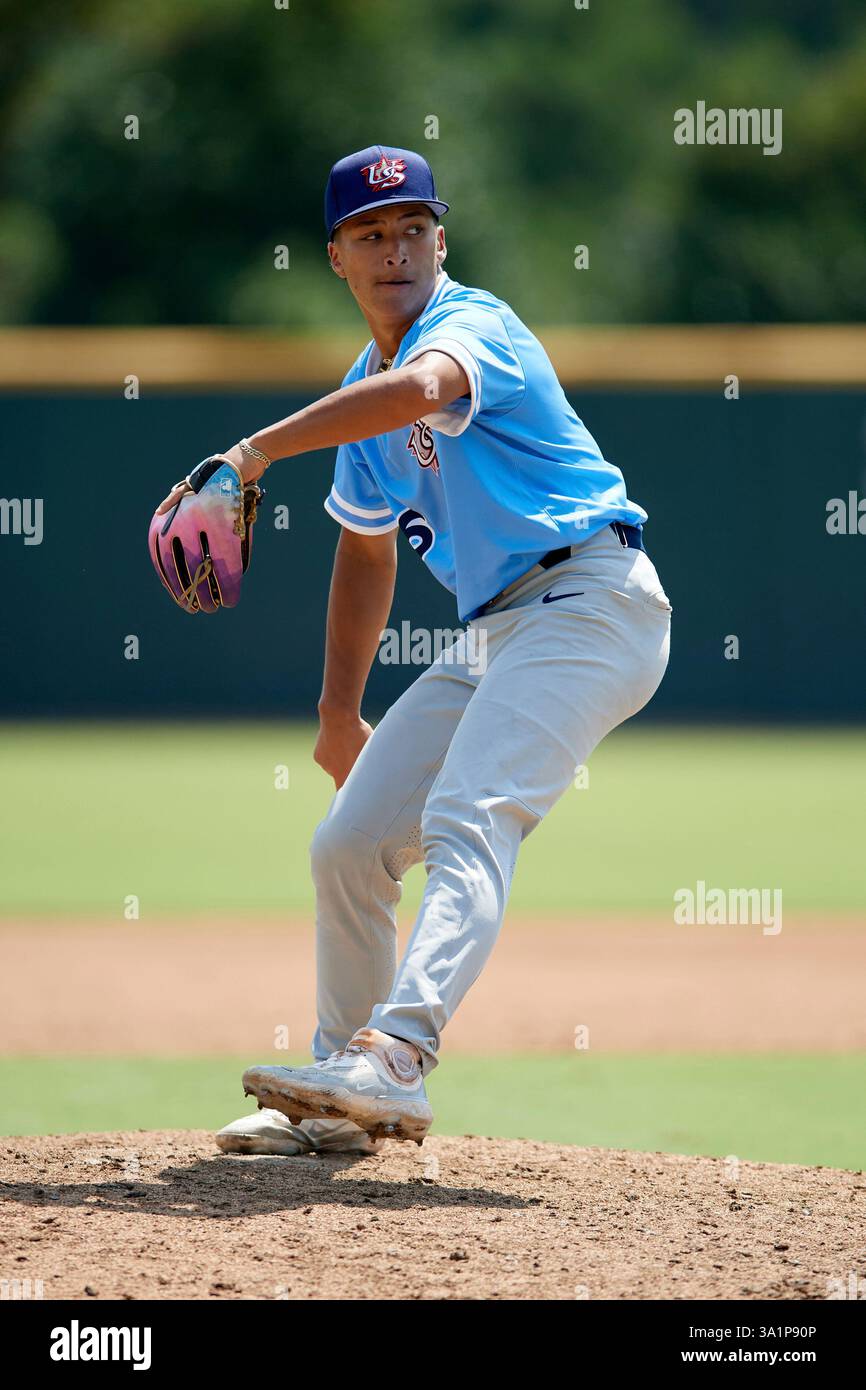 Mason Pike (6) (Puyallup, WA) delivers a pitch during the USA Baseball ...