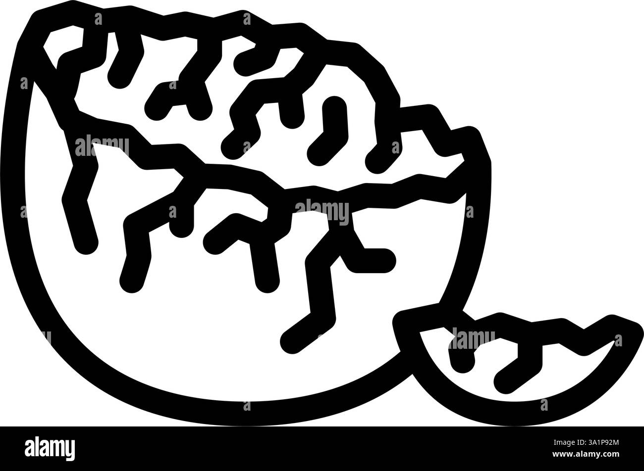 cracked eggshell fracture line icon vector illustration Stock Vector ...