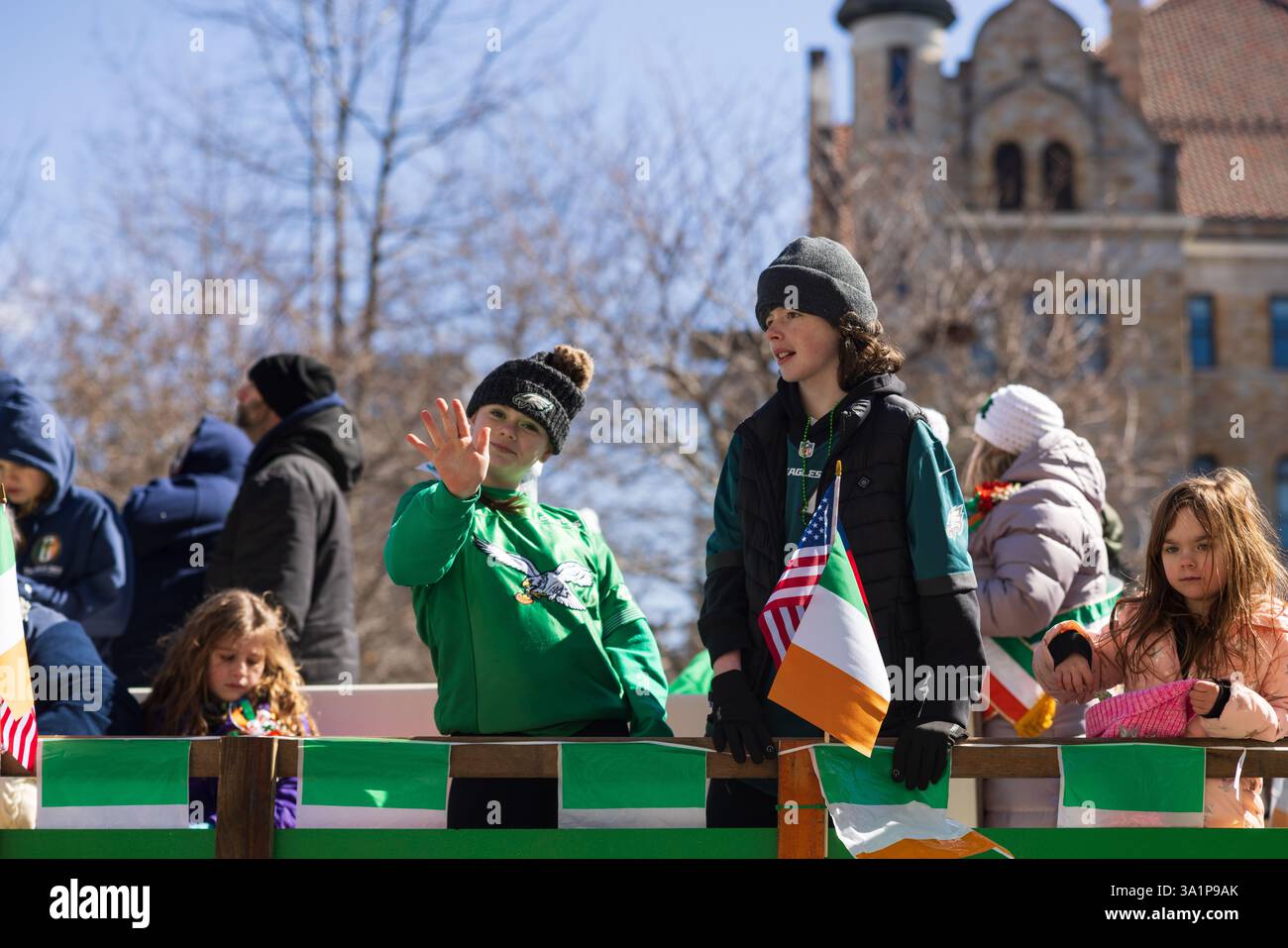 Scranton, PA - March 8, 2025 : People enjoying the St. Patrick's Parade ...