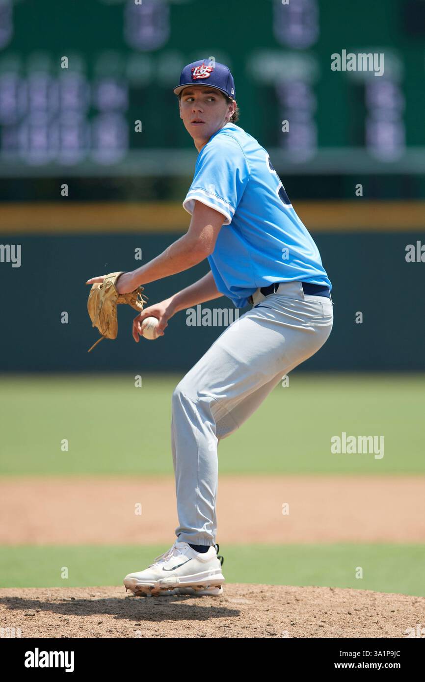 Caleb Barnett (23) (Mountain Brook, AL) delivers a pitch during the USA ...