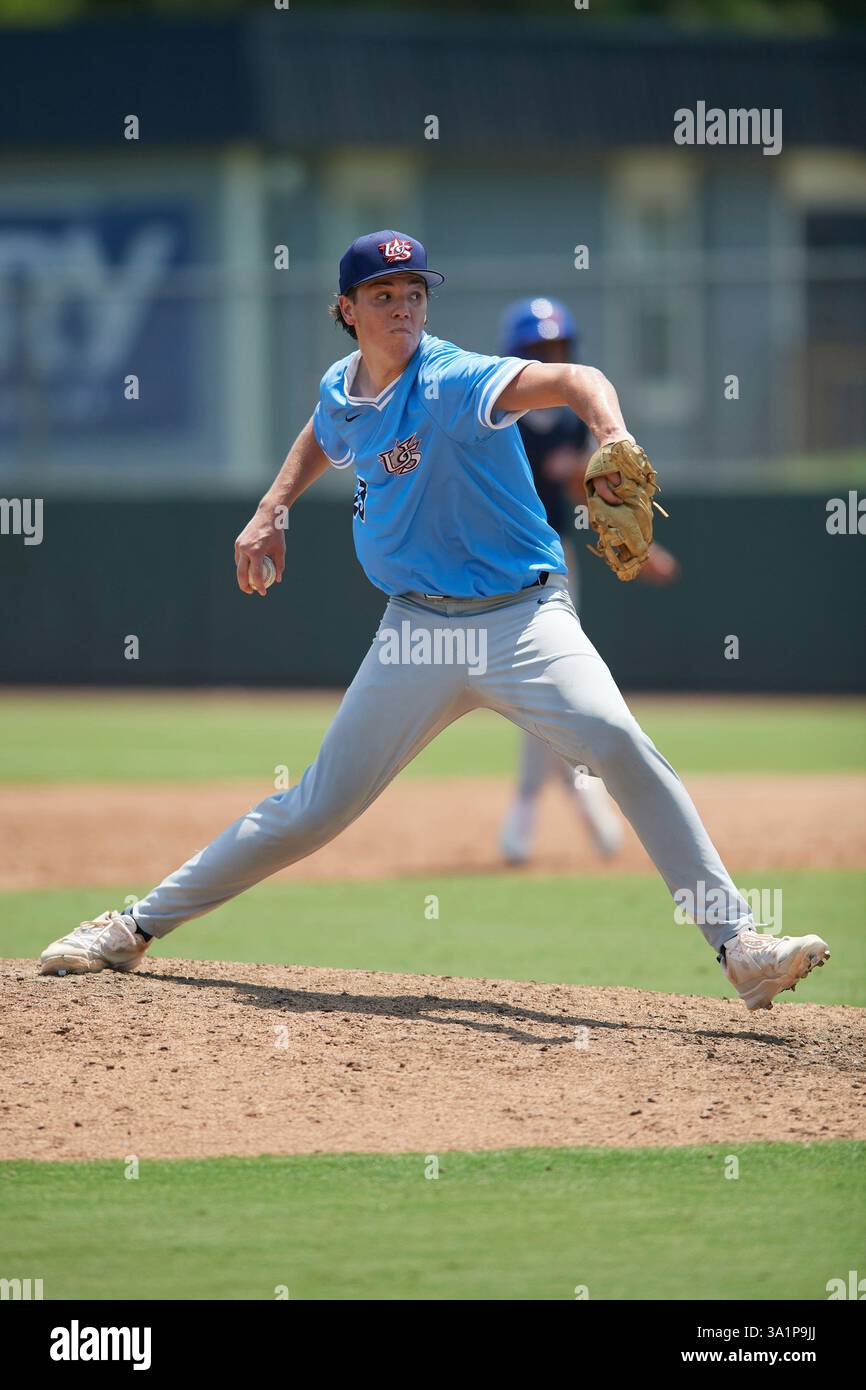 Caleb Barnett (23) (Mountain Brook, AL) delivers a pitch during the USA ...